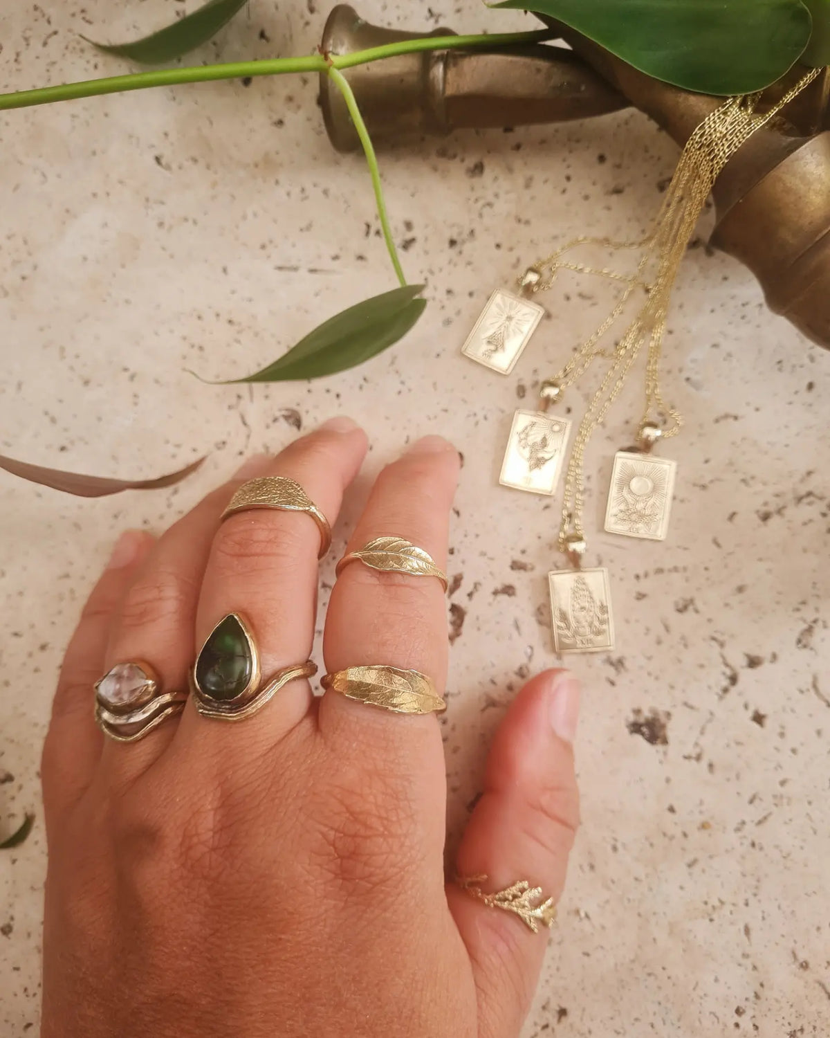 The Golden Oracle Necklace | Botanical Stone