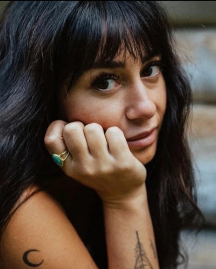 Golden Freya Ring with Turquoise | Botanical Stone