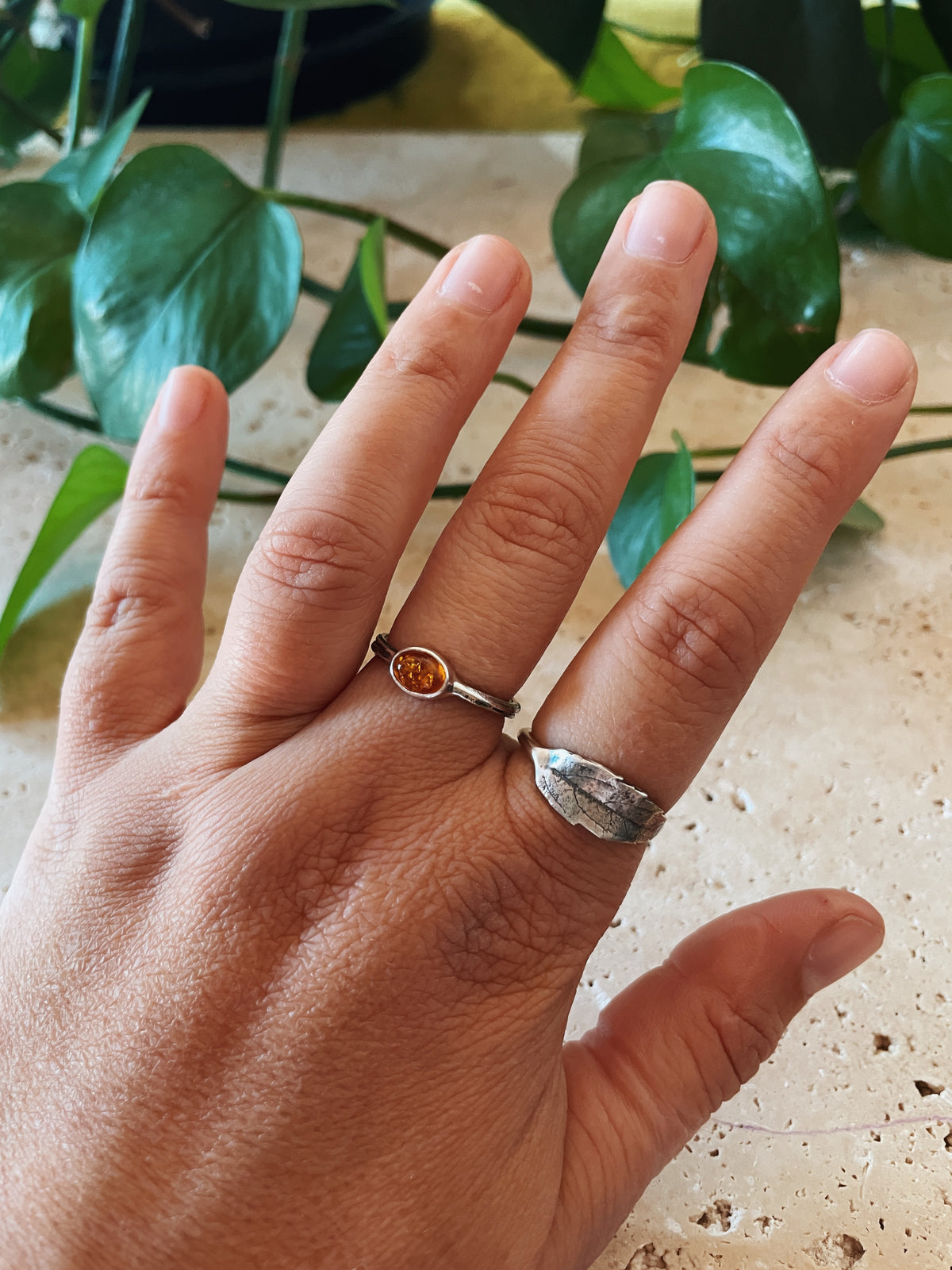 Fire Element Twig Ring | Botanical Stone