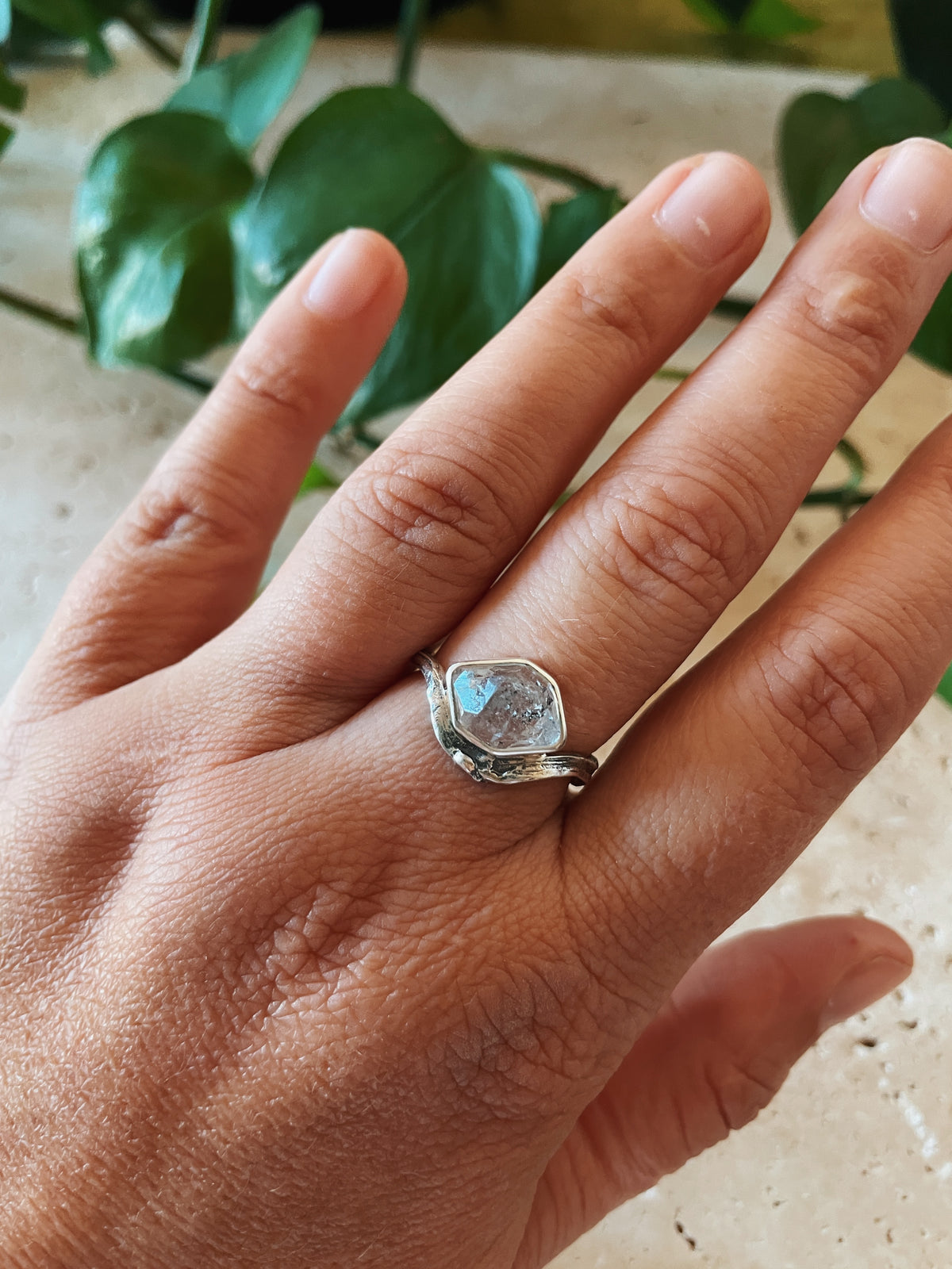 Spirit Element Twig Ring | Botanical Stone