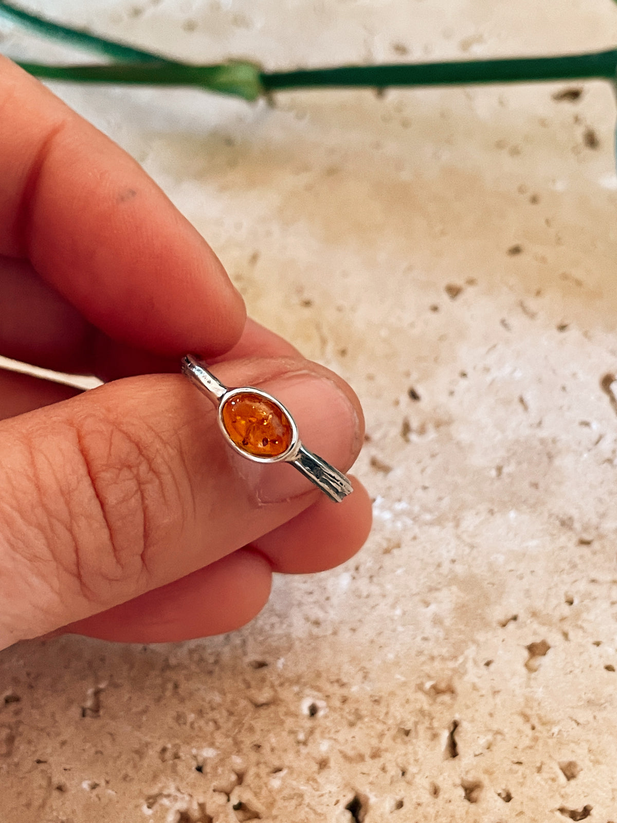 Fire Element Twig Ring | Botanical Stone