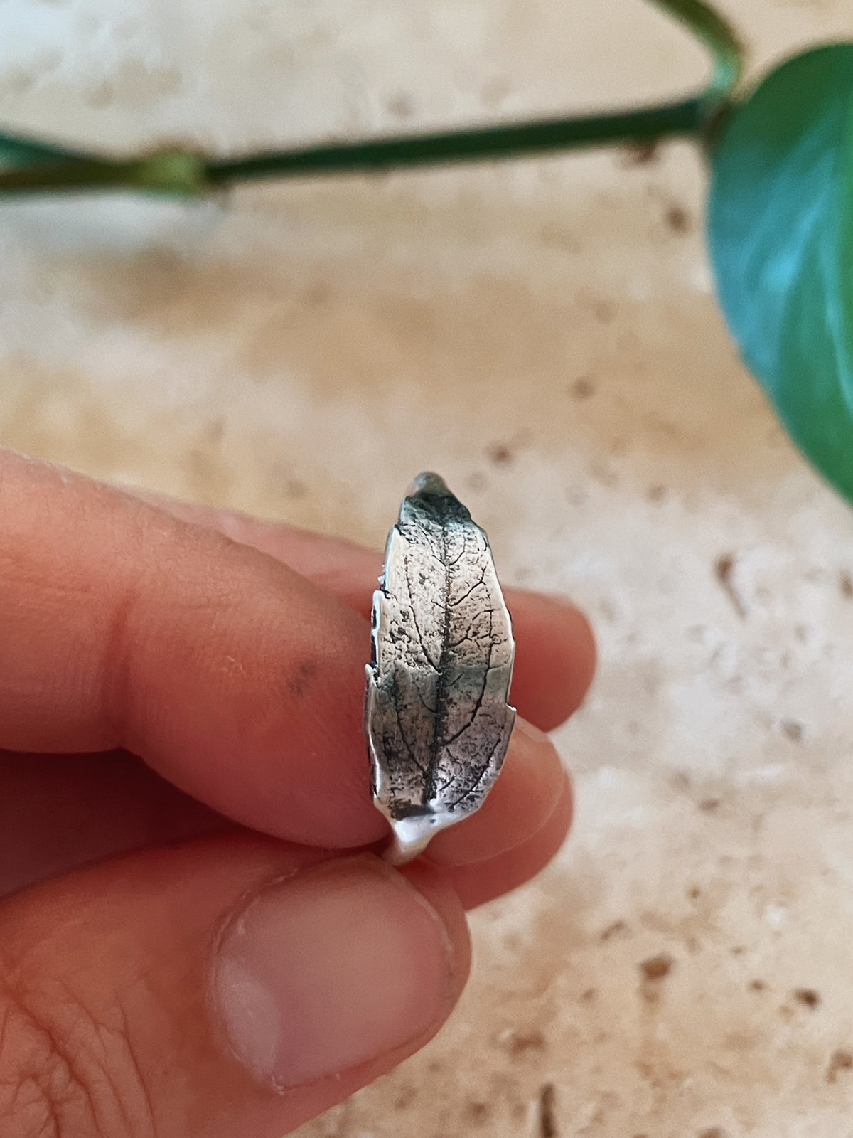 Elder Leaf Ring | Botanical Stone