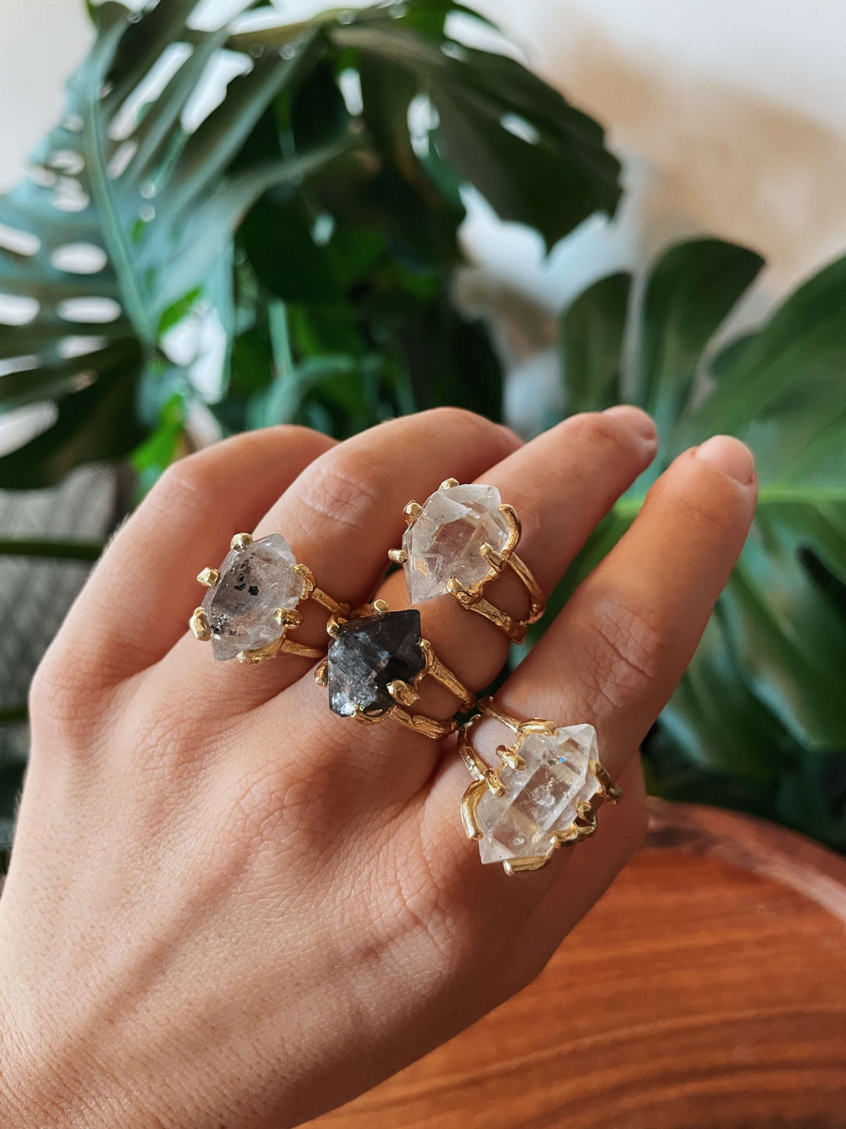 Golden Freya Ring | Botanical Stone