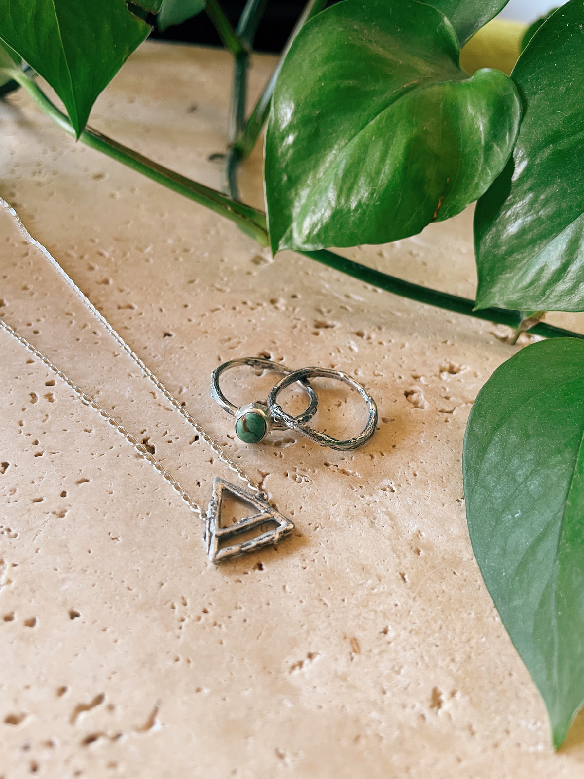 Air Element Twig Ring | Botanical Stone