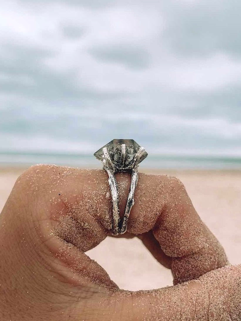 Silver Freya Ring | Botanical Stone